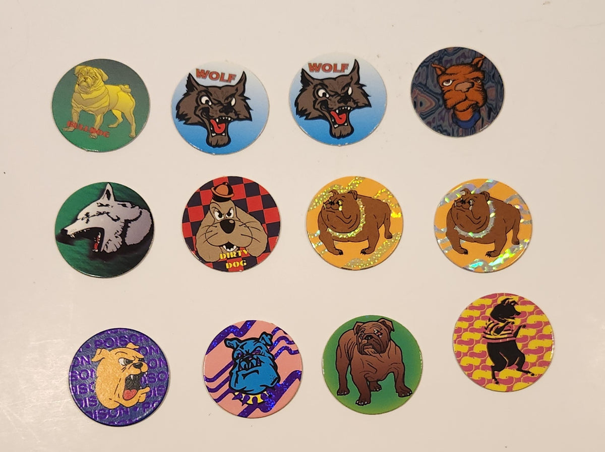 Mixed Dog and Wolf Pogs Caps Lot of 12 – Treasure Valley Antiques ...