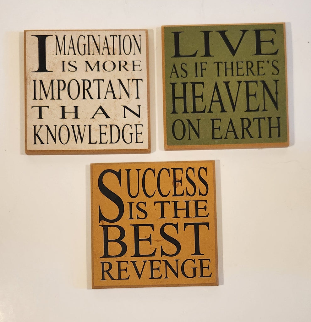 Motivational Quotes Wood Coasters – Treasure Valley Antiques & Collectibles