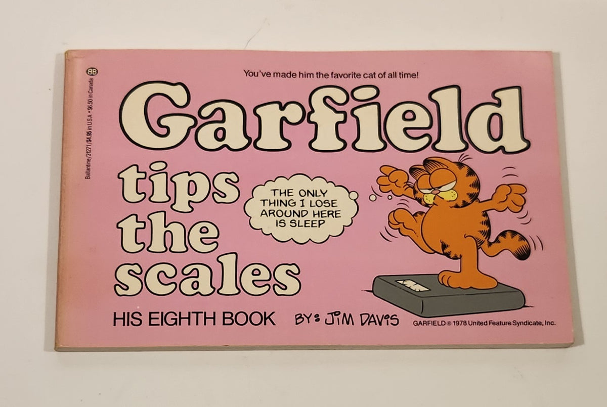 1984 Ballantine Books Paws Garfield tips the scales His Eighth Book By ...