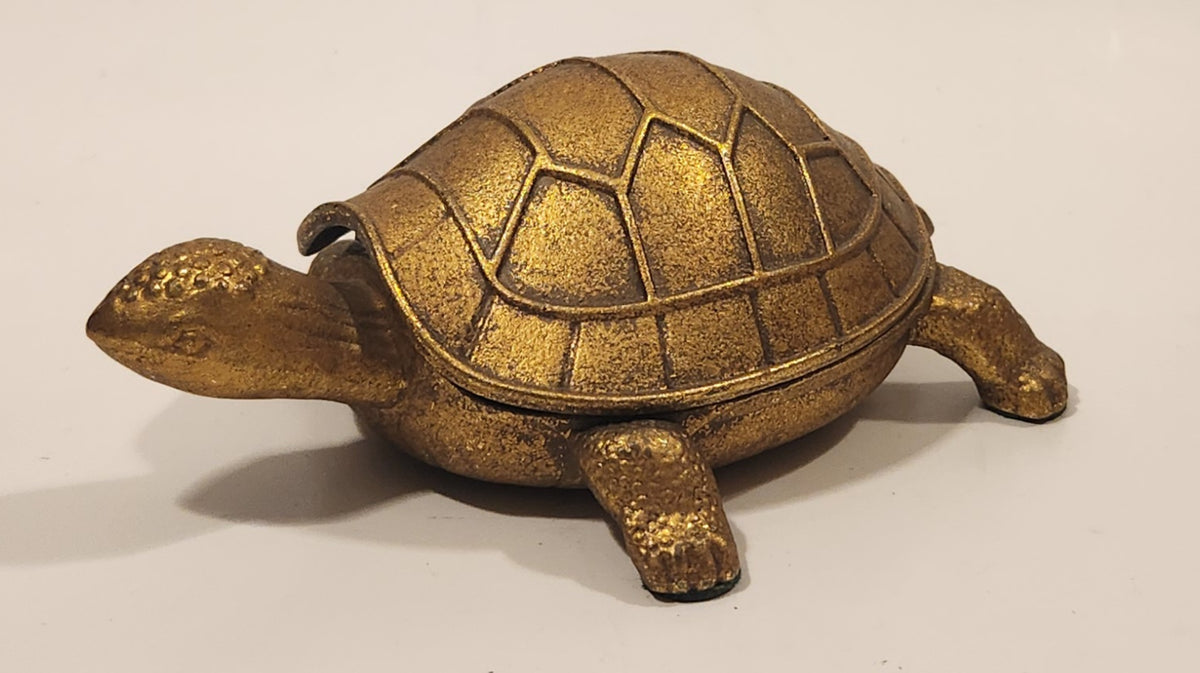 Turtle Tortoise Brass Trinket Jewelry Box – Treasure Valley Antiques ...