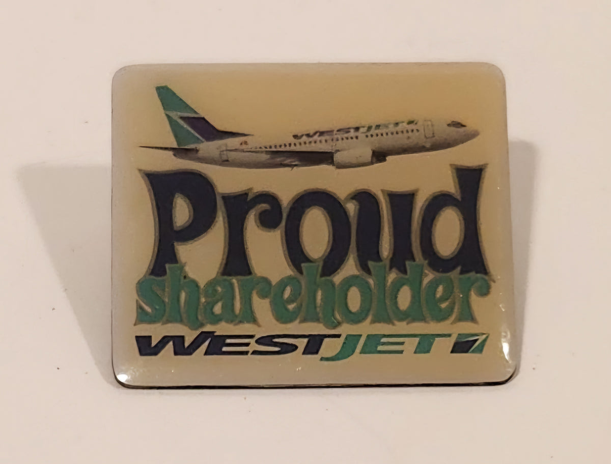 Rare WestJet Proud Shareholder Metal Lapel Pin – Treasure Valley ...