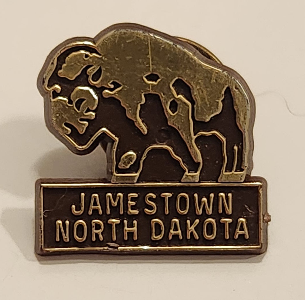 Jamestown North Dakota Buffalo Bison Plastic Lapel Pin – Treasure ...