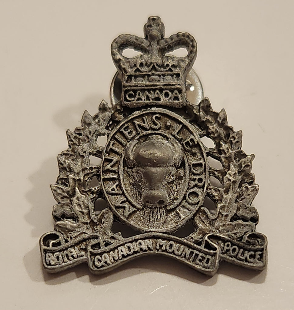 RCMP Royal Canadian Mounted Police Pewter Metal Lapel Pin Badge ...