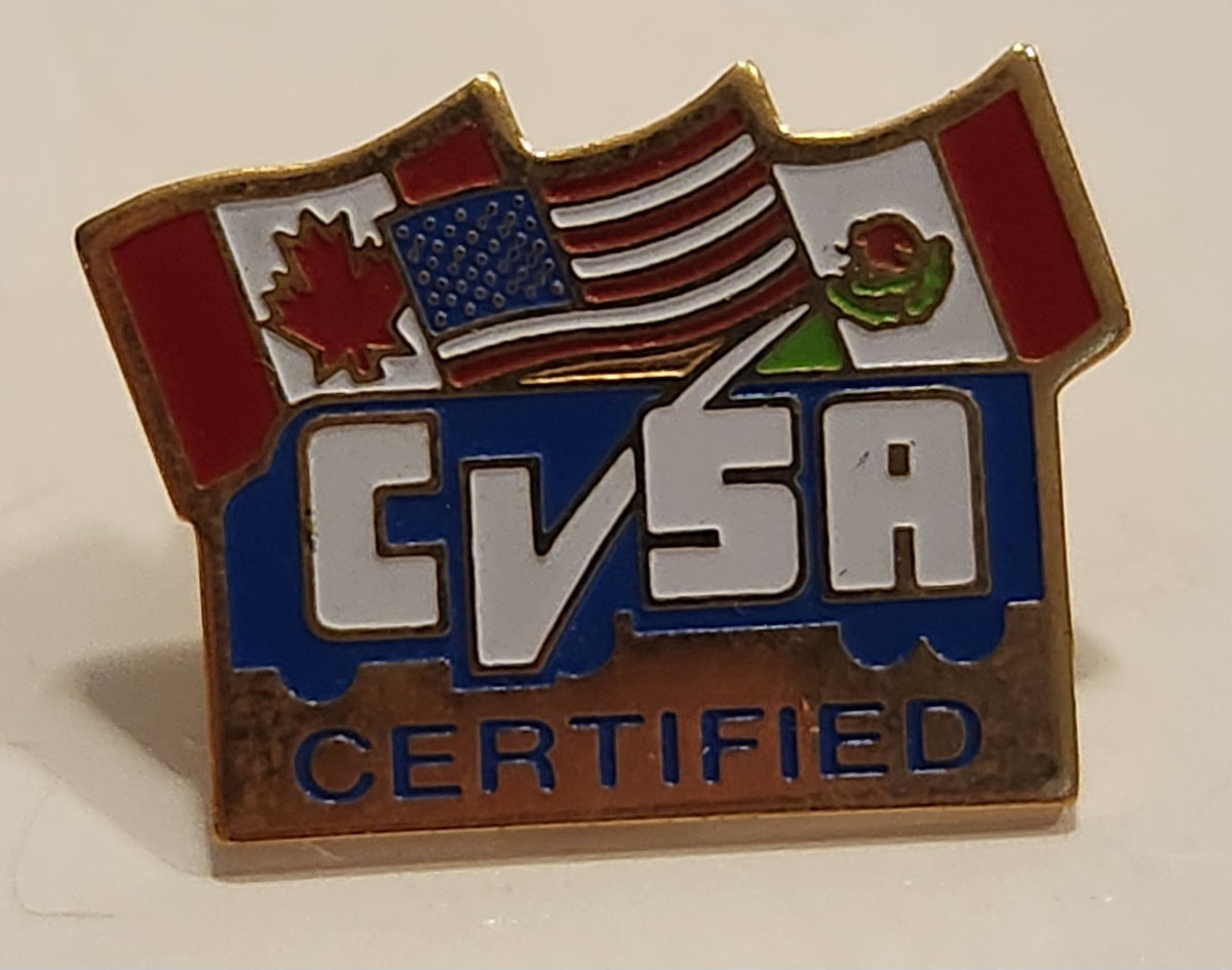 CVSA Certified Commercial Vehicle Safety Alliance Enamel Metal Lapel P ...