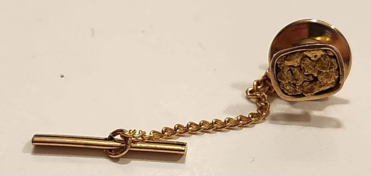 14K Gold Nugget Tie Tack Pin – Treasure Valley Antiques & Collectibles