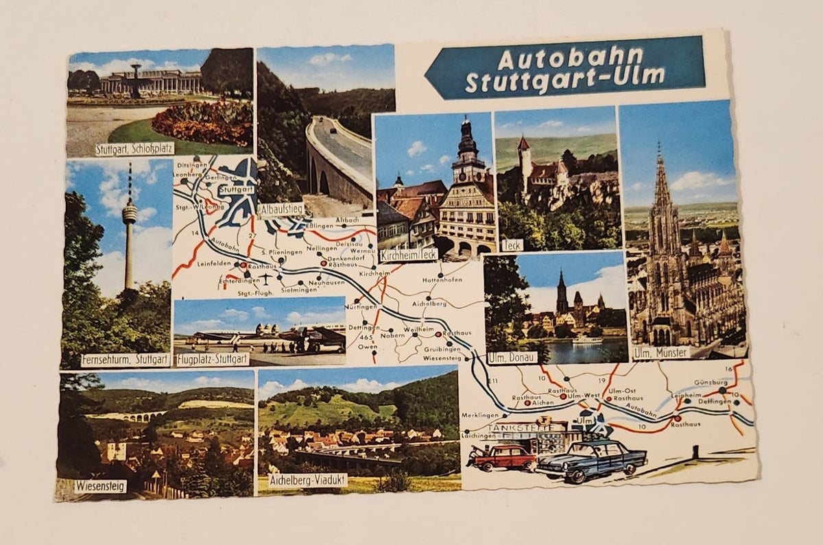 Vintage Autobahn Stuttgart-Ulm Germany Postcard – Treasure Valley ...