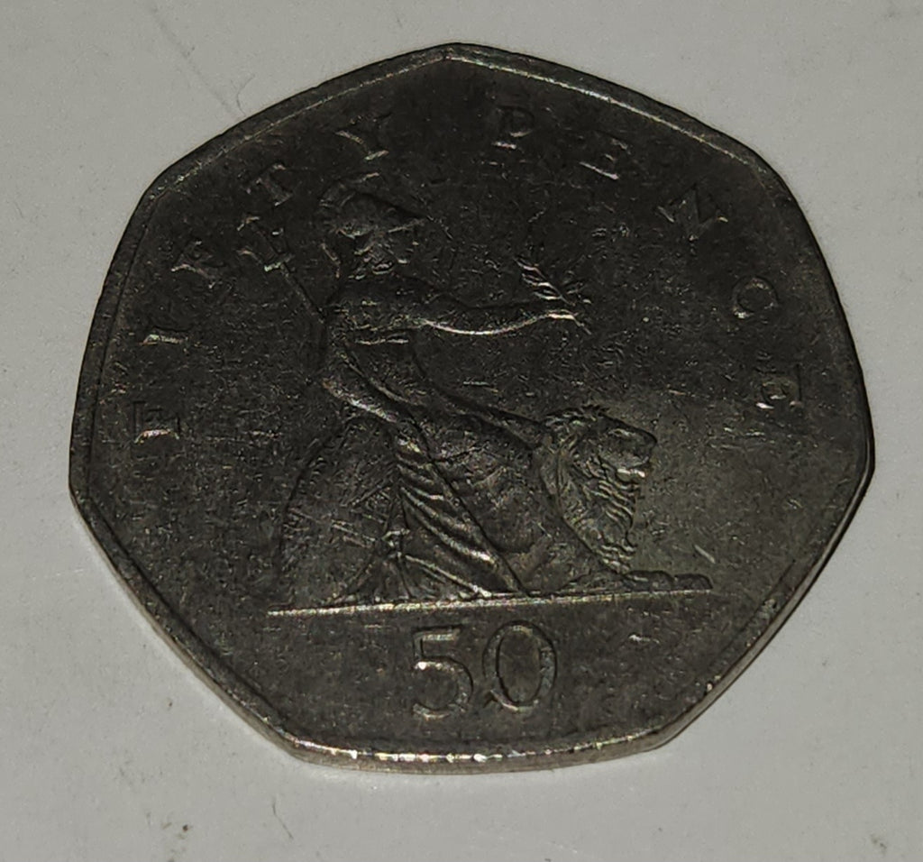 1997 Great Britain Queen Elizabeth II Fifty Pence 50p Metal Coin ...