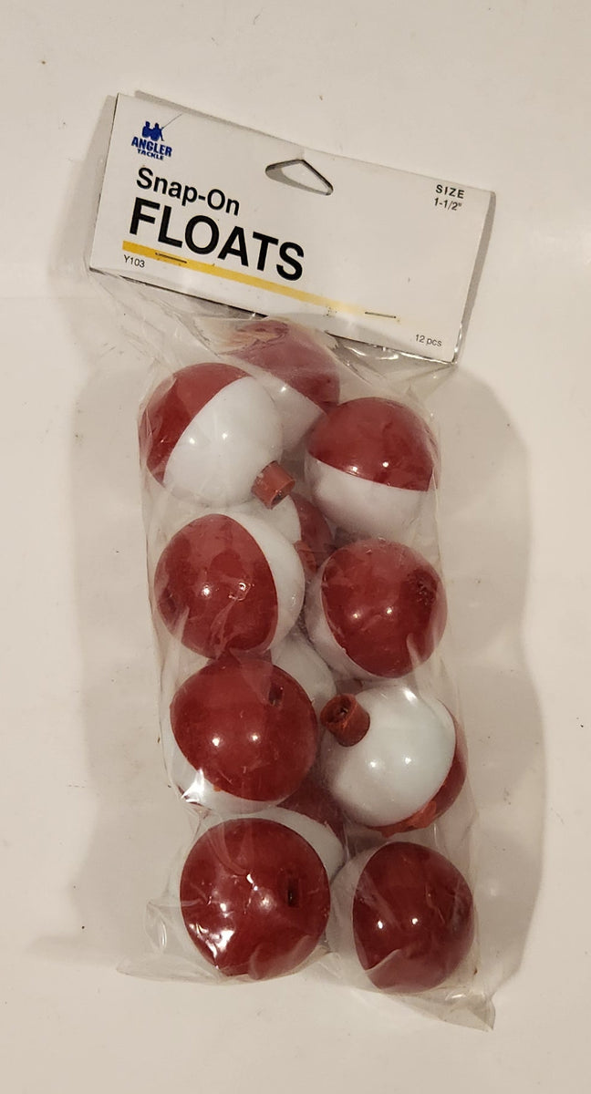 Angler Tackle Snap-On Floats 12 Pcs 1 1/2" New in Package – Treasure ...