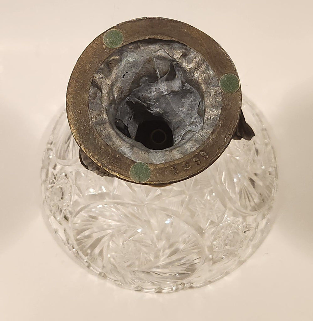 Antique 1930s 5599 Kintaro Boy Cherub Riding Koi Fish Brass and Crysta ...