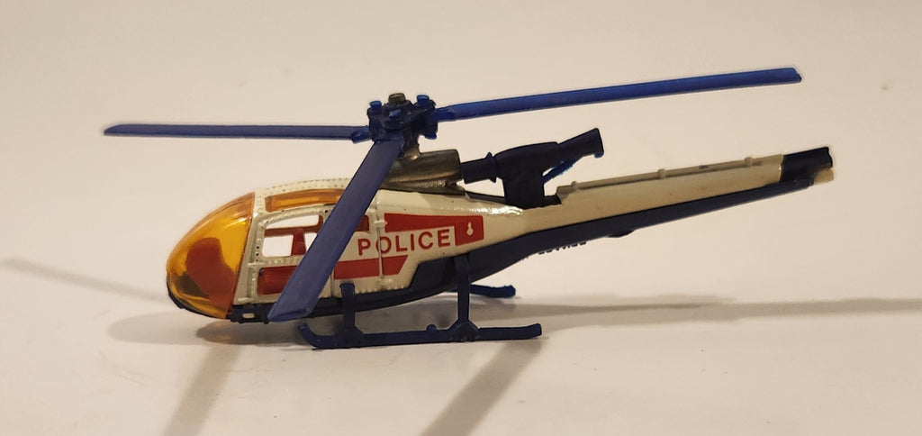 Vintage Majorette Gazelle Police Rescue Helicopter White Die Cast Toy ...