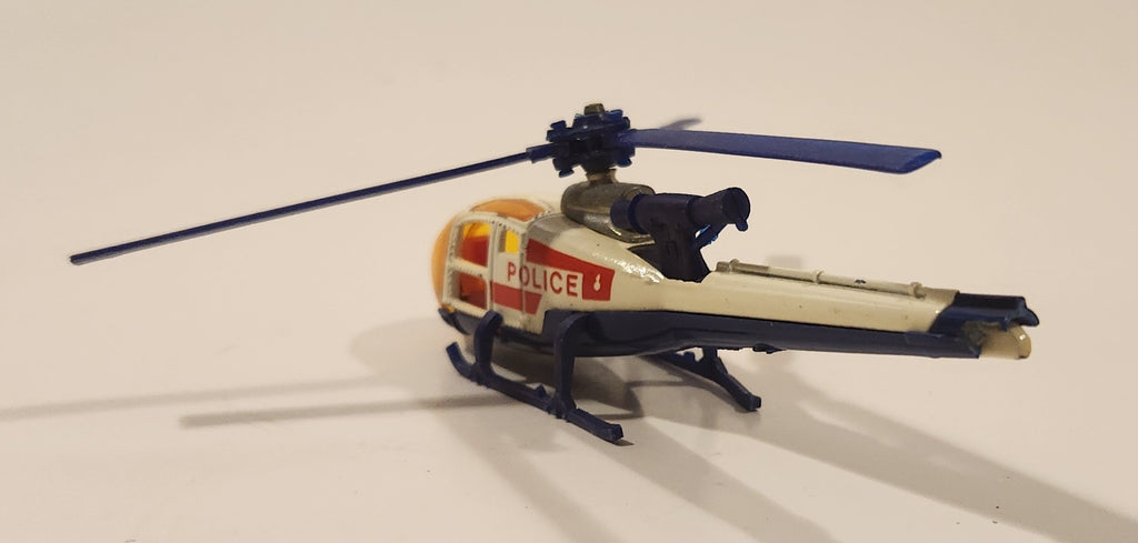 Vintage Majorette Gazelle Police Rescue Helicopter White Die Cast Toy ...