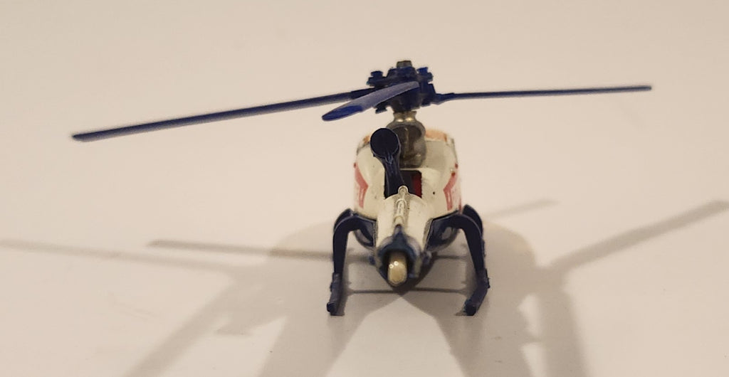 Vintage Majorette Gazelle Police Rescue Helicopter White Die Cast Toy ...