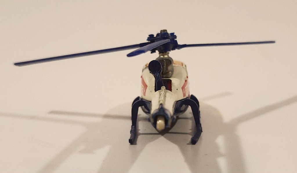 Vintage Majorette Gazelle Police Rescue Helicopter White Die Cast Toy ...