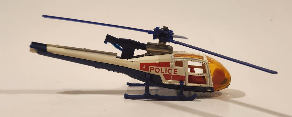 Vintage Majorette Gazelle Police Rescue Helicopter White Die Cast Toy ...