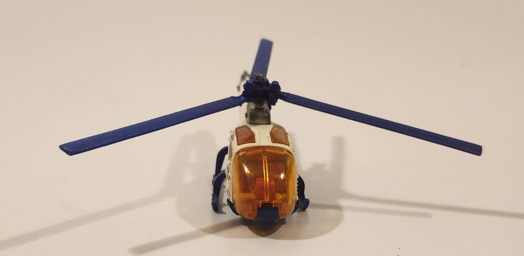 Vintage Majorette Gazelle Police Rescue Helicopter White Die Cast Toy ...
