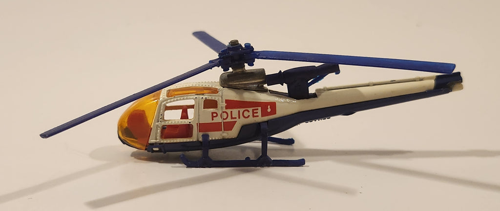 Vintage Majorette Gazelle Police Rescue Helicopter White Die Cast Toy ...
