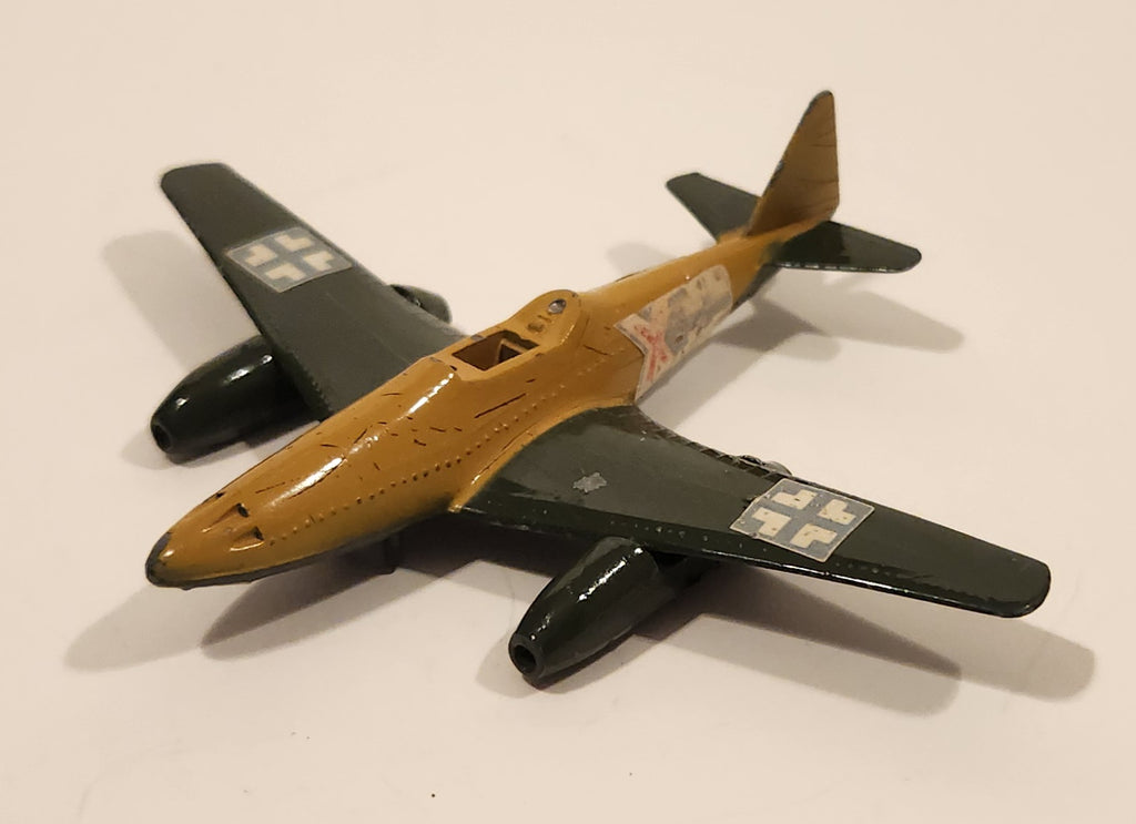 Lintoy Messerschmitt ME-262 Green and Beige WWII Die Cast Toy Aircraft ...