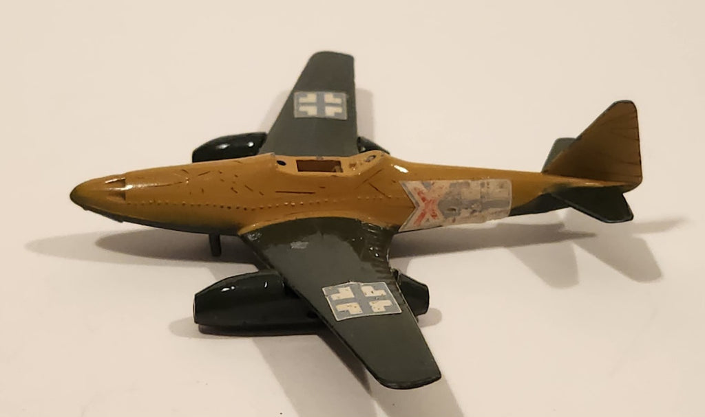 Lintoy Messerschmitt ME-262 Green and Beige WWII Die Cast Toy Aircraft ...