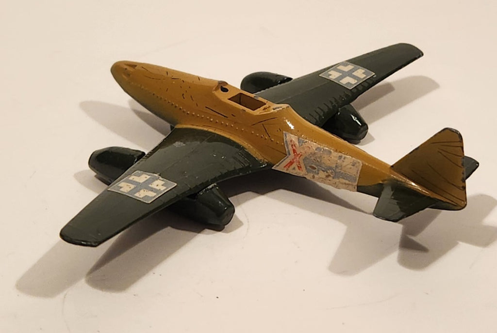 Lintoy Messerschmitt ME-262 Green and Beige WWII Die Cast Toy Aircraft ...