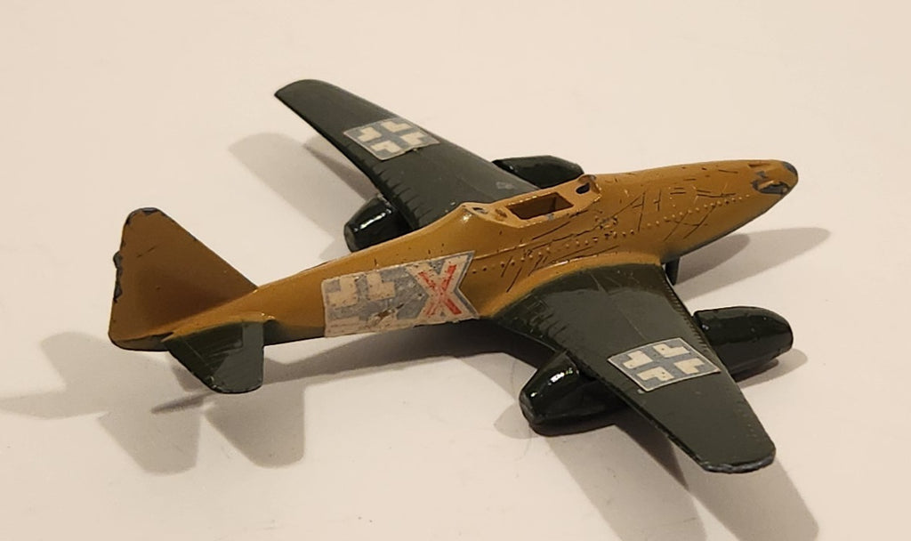 Lintoy Messerschmitt ME-262 Green and Beige WWII Die Cast Toy Aircraft ...