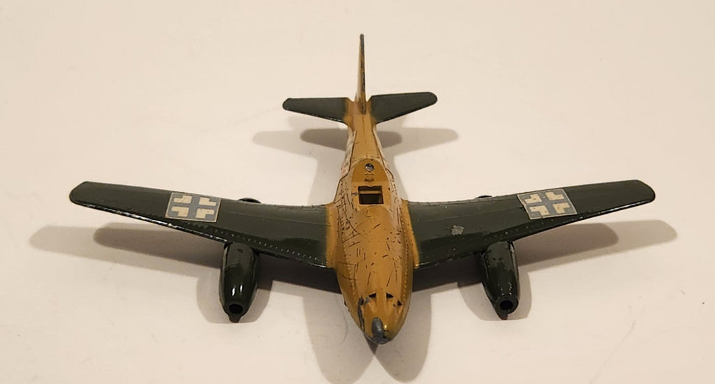 Lintoy Messerschmitt ME-262 Green and Beige WWII Die Cast Toy Aircraft ...