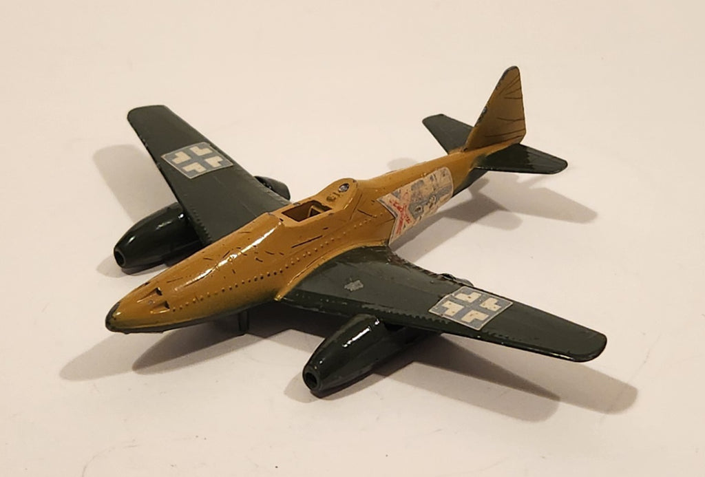 Lintoy Messerschmitt ME-262 Green and Beige WWII Die Cast Toy Aircraft ...