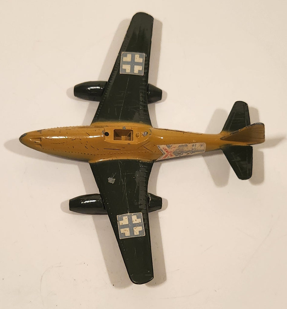 Lintoy Messerschmitt ME-262 Green and Beige WWII Die Cast Toy Aircraft ...