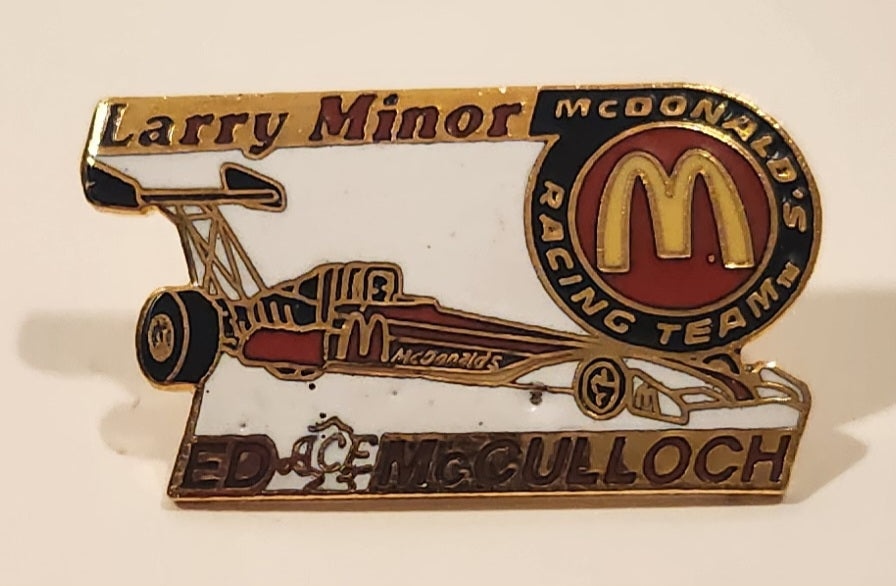 Larry Minor McDonald's Racing Team Ed Ace McCulloch Enamel Metal Lapel ...