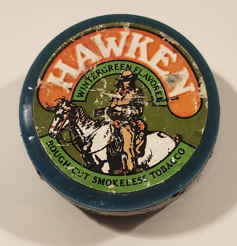 RARE Vintage Hawken Wintergreen Flavored Rough Cut Smokeless Tobacco P ...