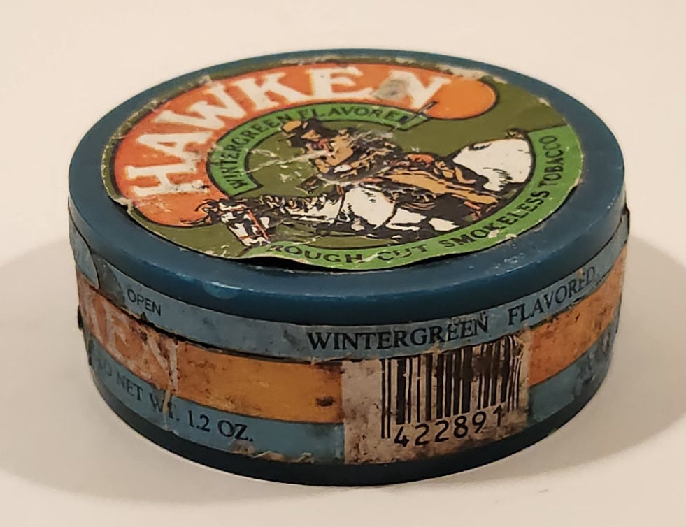 RARE Vintage Hawken Wintergreen Flavored Rough Cut Smokeless Tobacco P ...