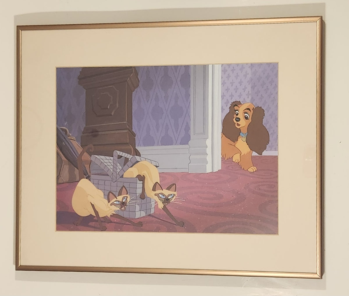 Disney Commemorative Lady and The Tramp Si and Am with Lady Framed Lit ...