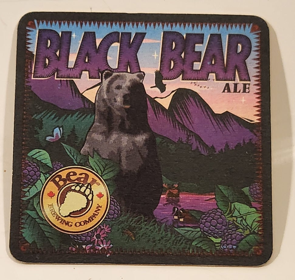 Bear Brewing Company Black Bear Ale Paper Beverage Drink Coaster ...