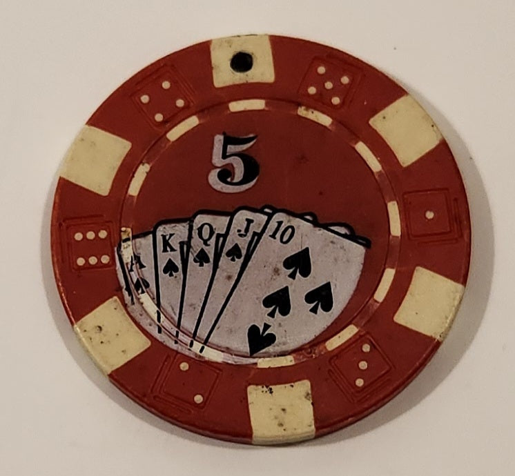 $5 Coin Red Token Poker Chip – Treasure Valley Antiques & Collectibles