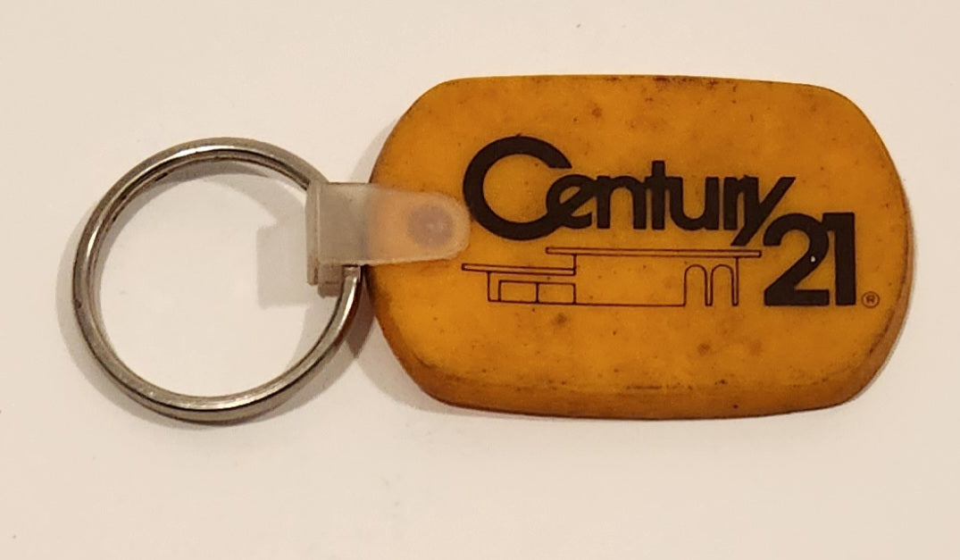 Century 21 Yellow Rubber Fob Keychain Ring – Treasure Valley Antiques ...