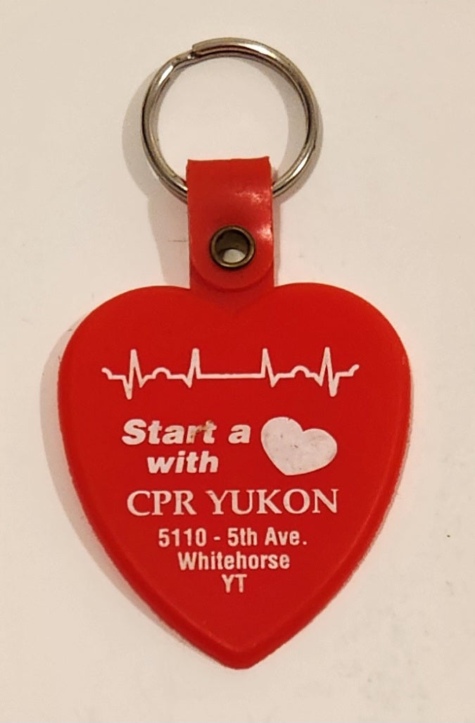 Vintage Start a Heart with CPR Yukon Whitehorse Heart Shaped Red Plast ...
