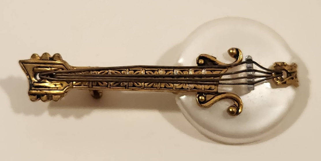 Spanish Damascene Banjo Brooch Pin Made in Spain – Treasure Valley ...