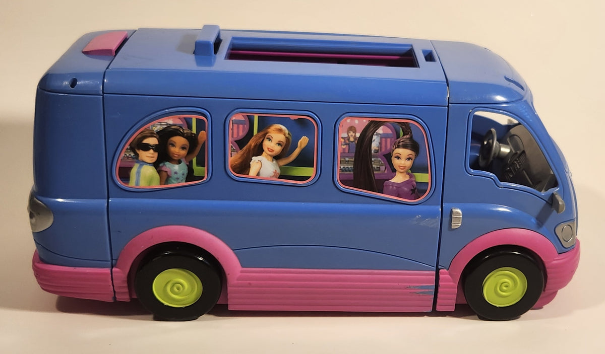 2004 Origin Products Polly Pocket Disco Party Bus Blue Van Toy Vehicle ...