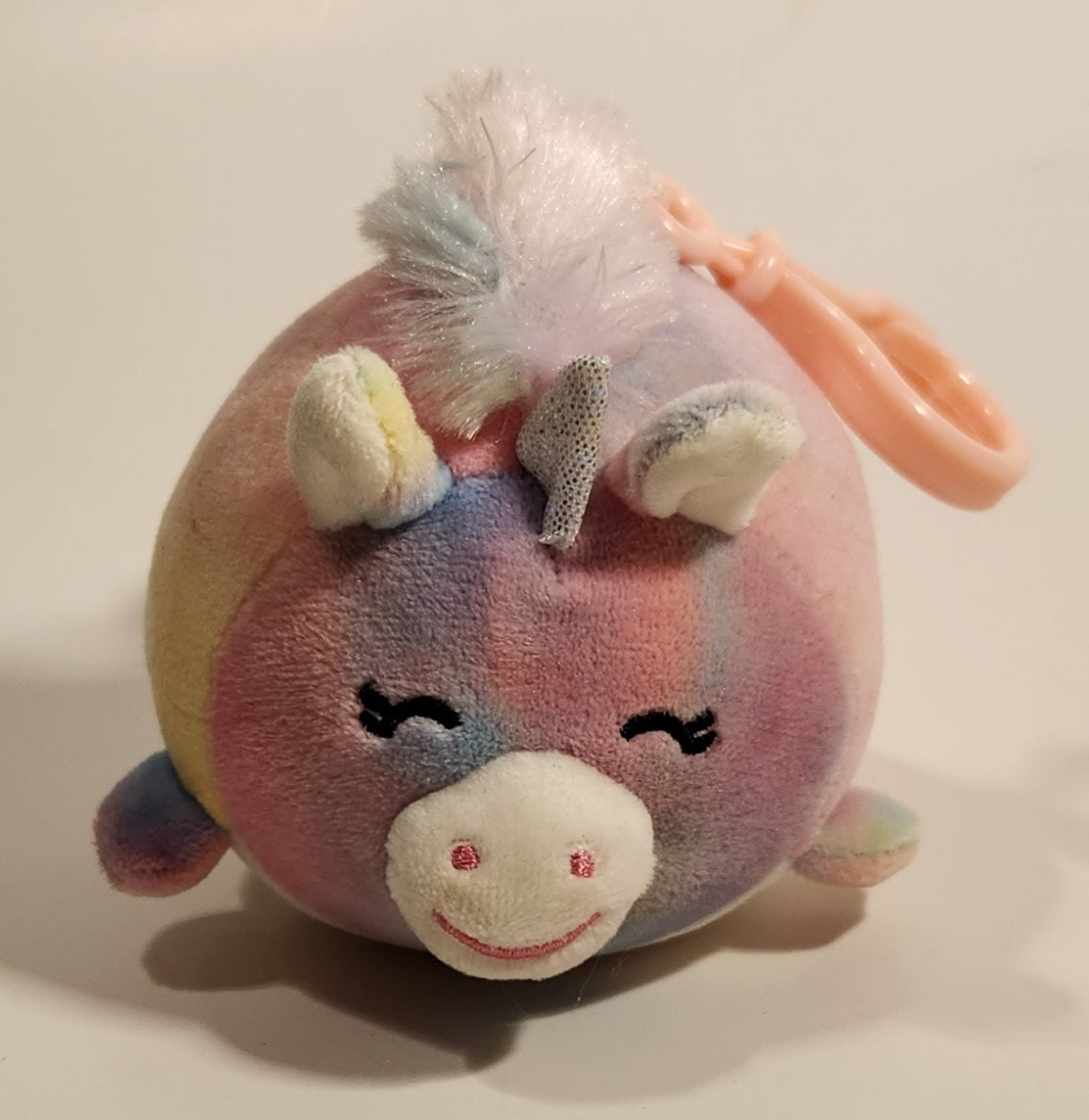 Linzy Toys Smoochy Pals Pink Rainbow Unicorn 3 1/2" Toy Stuffed Plush ...