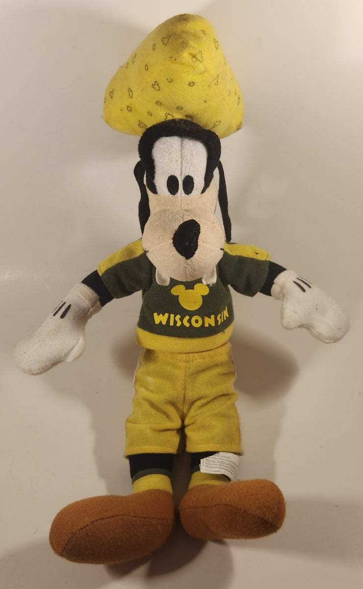 Sega Disney Goofy with Cheese Wedge Hat I Love Wisconsin 18" Plush Stu ...