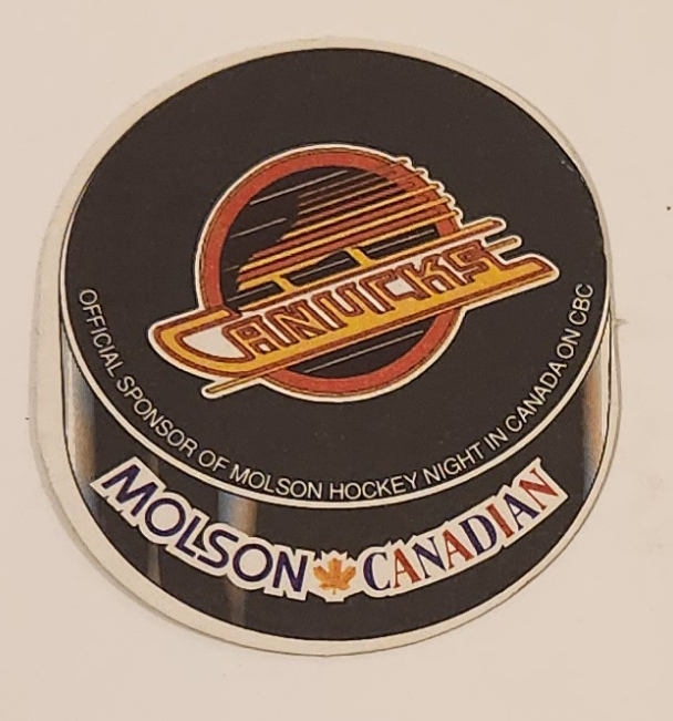 1990s Molson Canadian NHL Vancouver Canucks Paper Drink Coaster ...