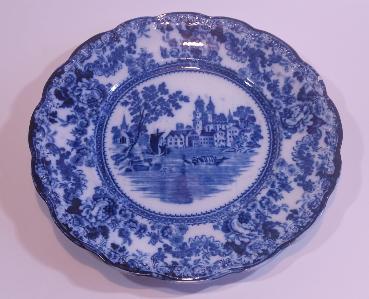 Antique 1890s Togo Colonial Pottery Stoke England Flow Blue Transferwa ...