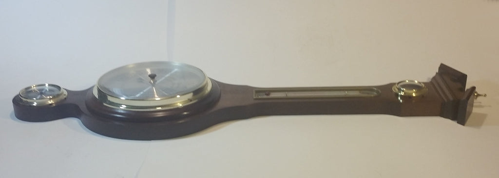 Mid-Century Japan made German Banjo Style Barometer Weather Station Li ...