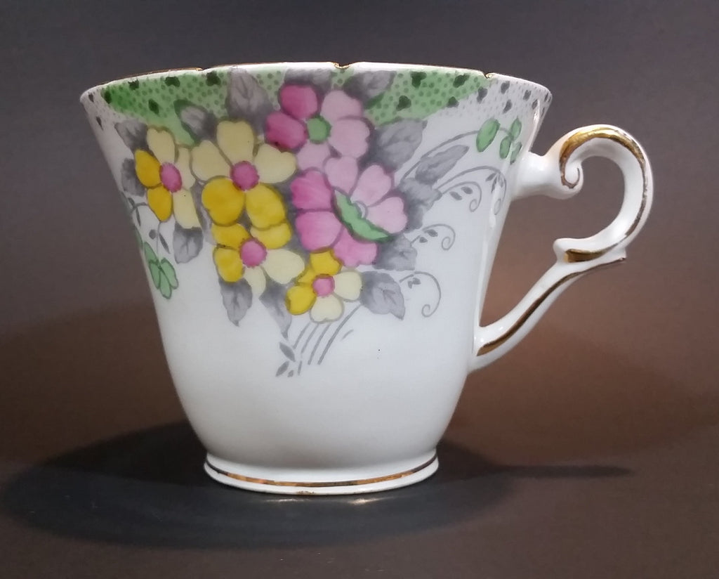 1939-1940 Wellington England Best Bone China Mixed Floral Gold Trim Po ...