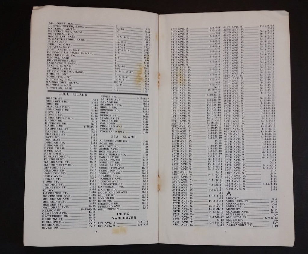 Rare 1945 Canadian Bank of Commerce Promotional Vancouver Location Map ...