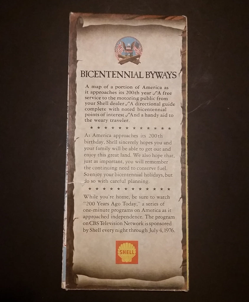 1976 Shell's Bicentennial Map of the Northwest Washington, Oregon N. C ...