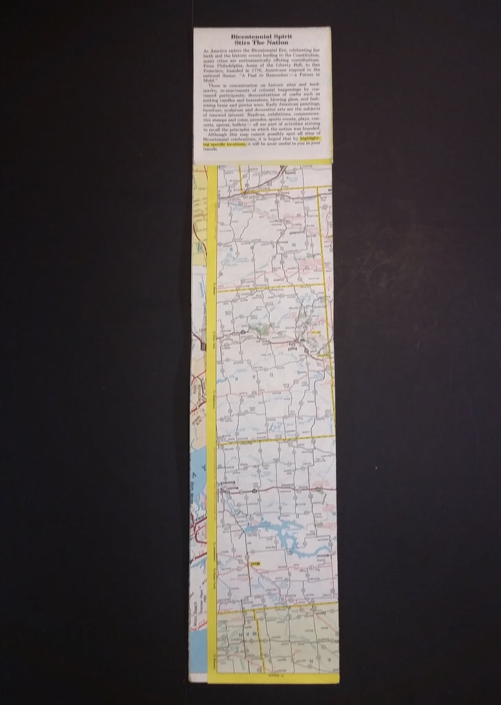 1976 Shell's Bicentennial Map of the Northwest Washington, Oregon N. C ...