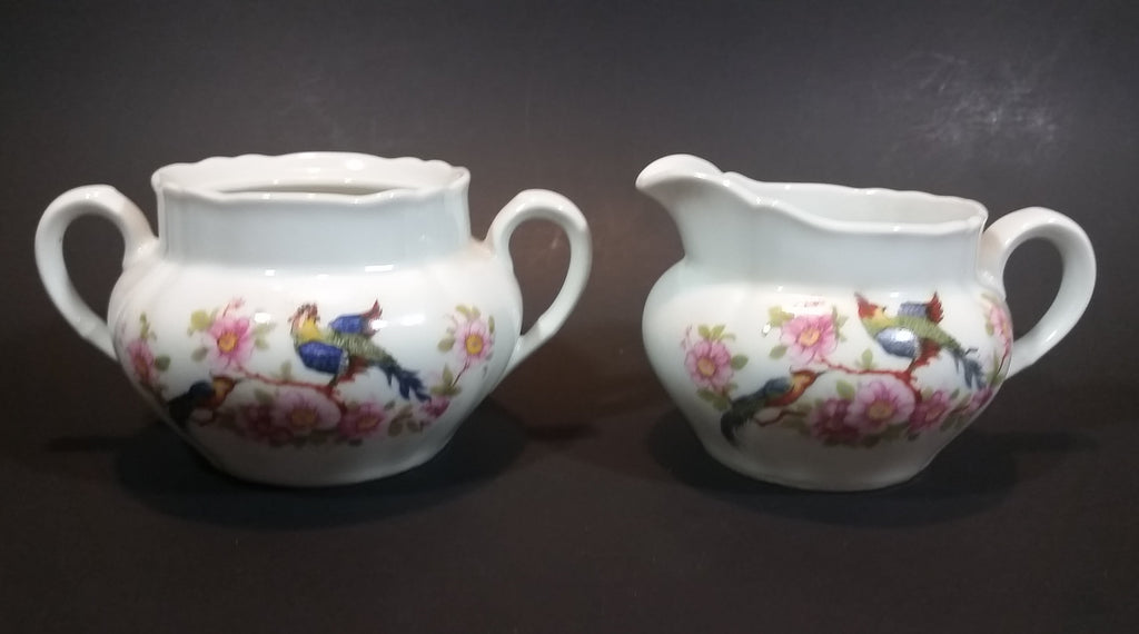 Vintage 1940s PK Unity Germany Birds of Paradise Creamer and Sugar Bow ...