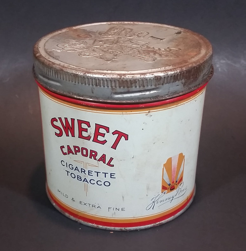 Vintage 1960s Sweet Caporal Cigarette Tobacco Tin Metal Can – Treasure ...
