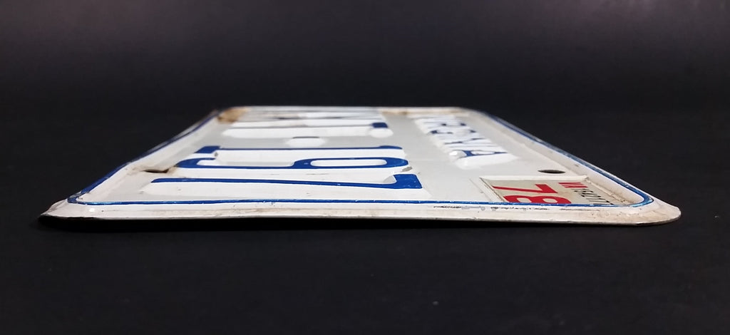 1978 Virginia White with Blue Letters Vehicle License Plate – Treasure ...