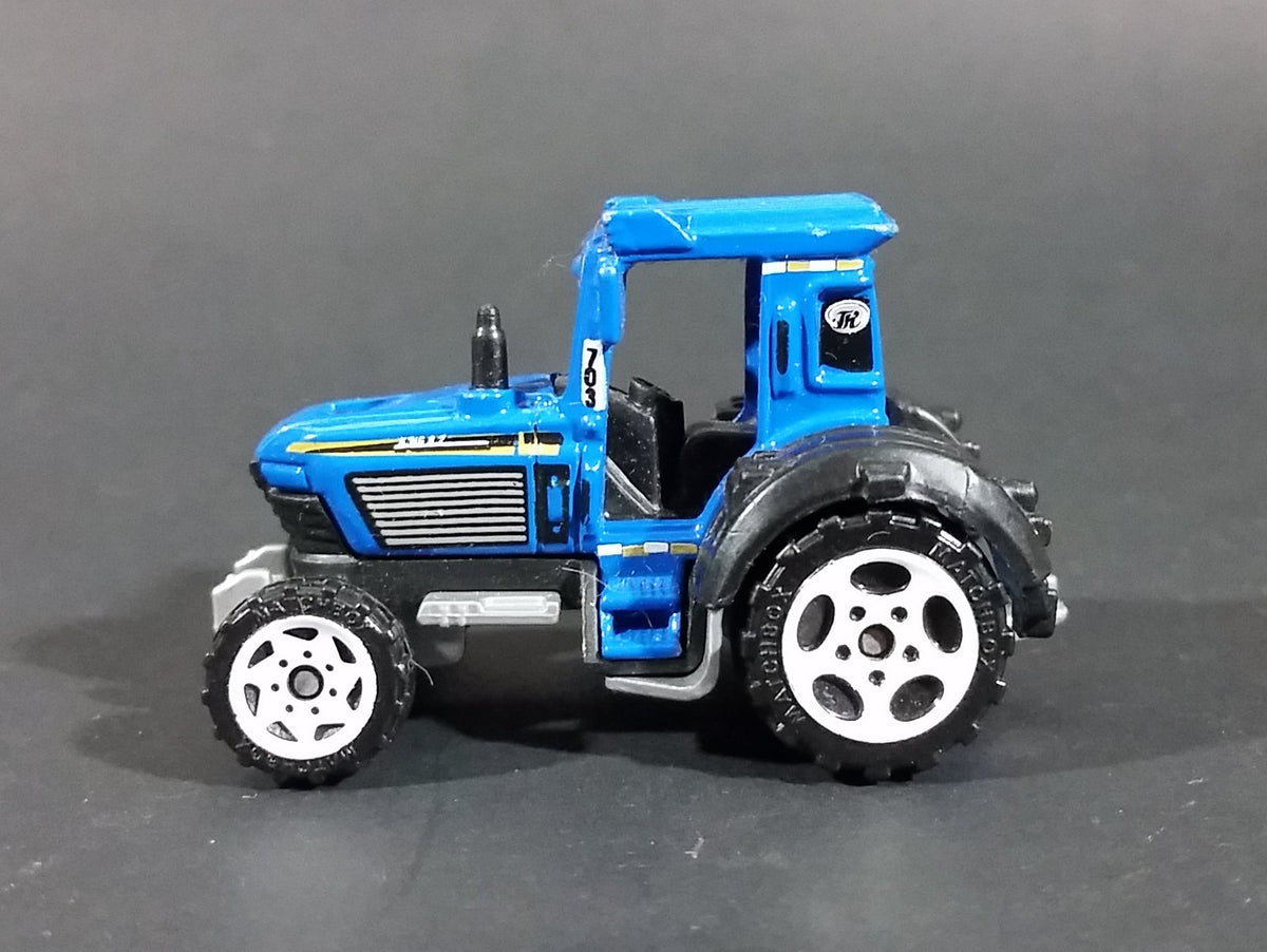 2007 Matchbox MBX Metal Tractor Blue Die Cast Toy Car Farm Machinery V ...